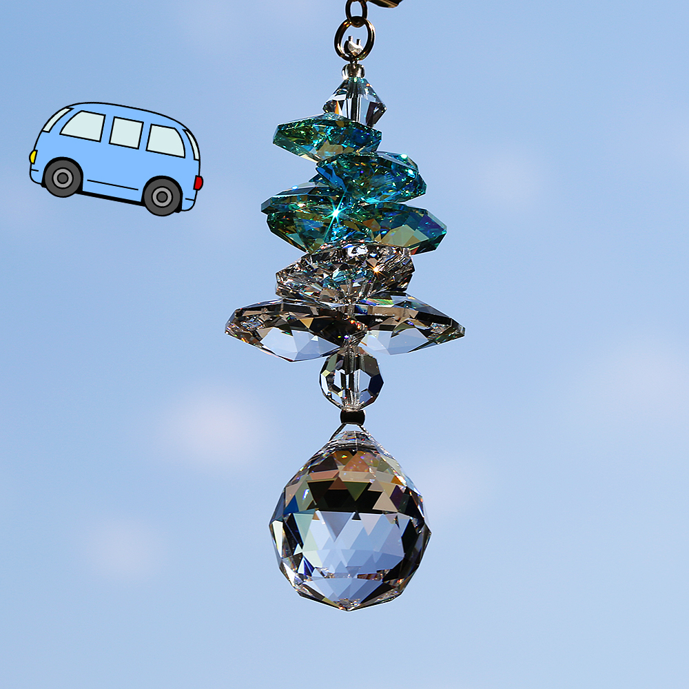 ☆車用サンキャッチャー：ミニTREE ASFOUR2cmクリスタル AGAB